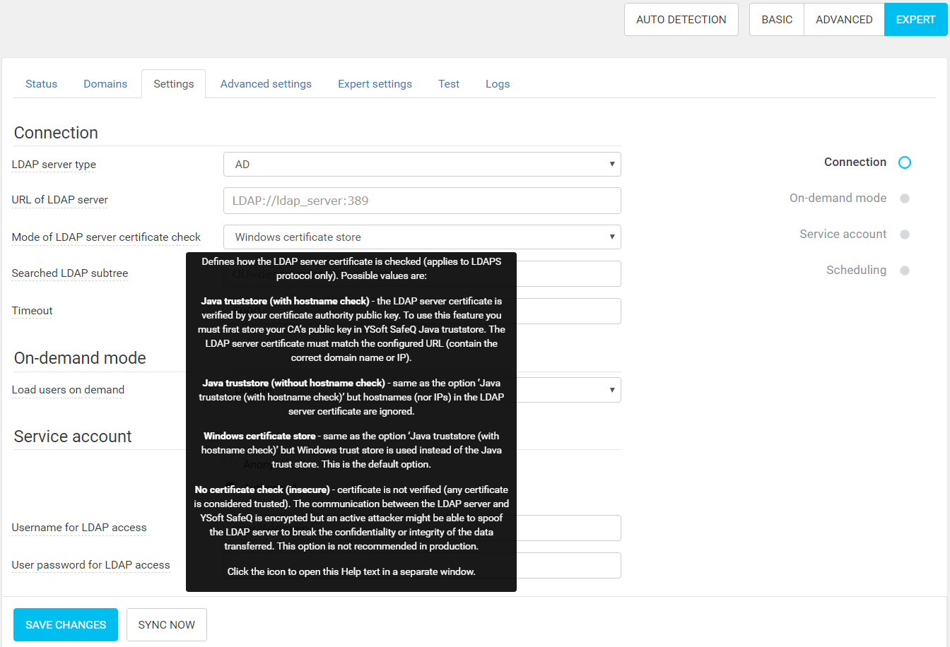 Configuring Secured Connection To The Ldap Server